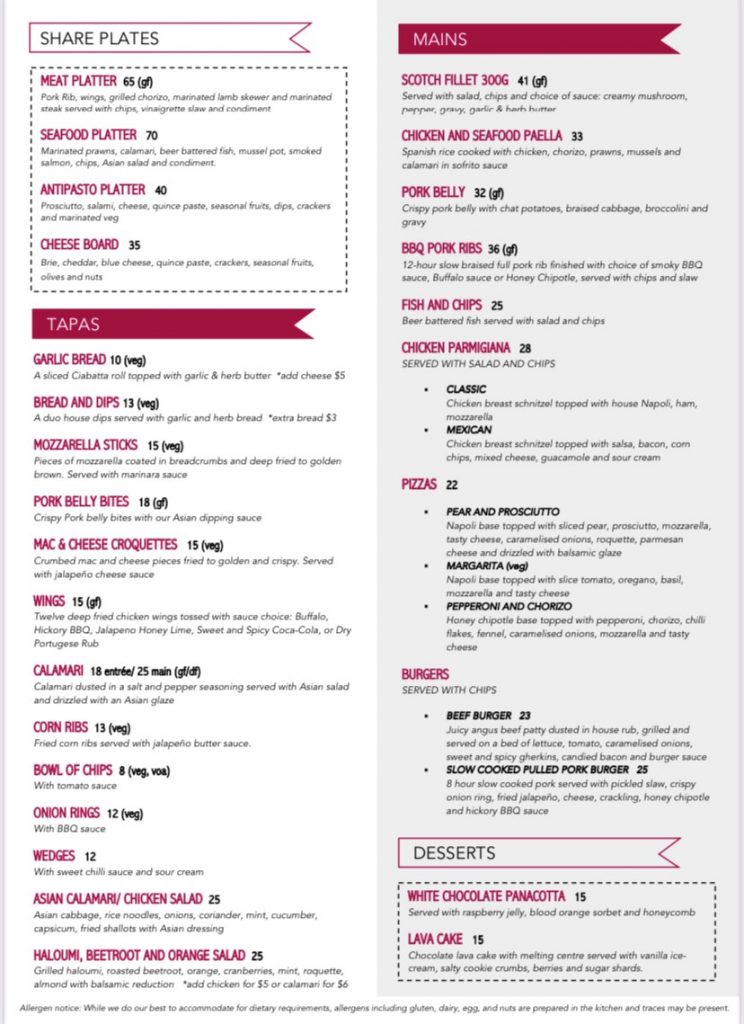 menu food - EightyOne